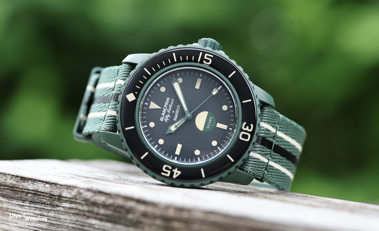 Hands-On: Blancpain X Swatch Scuba Fifty Fathoms „Green Abyss“ – Dive ...